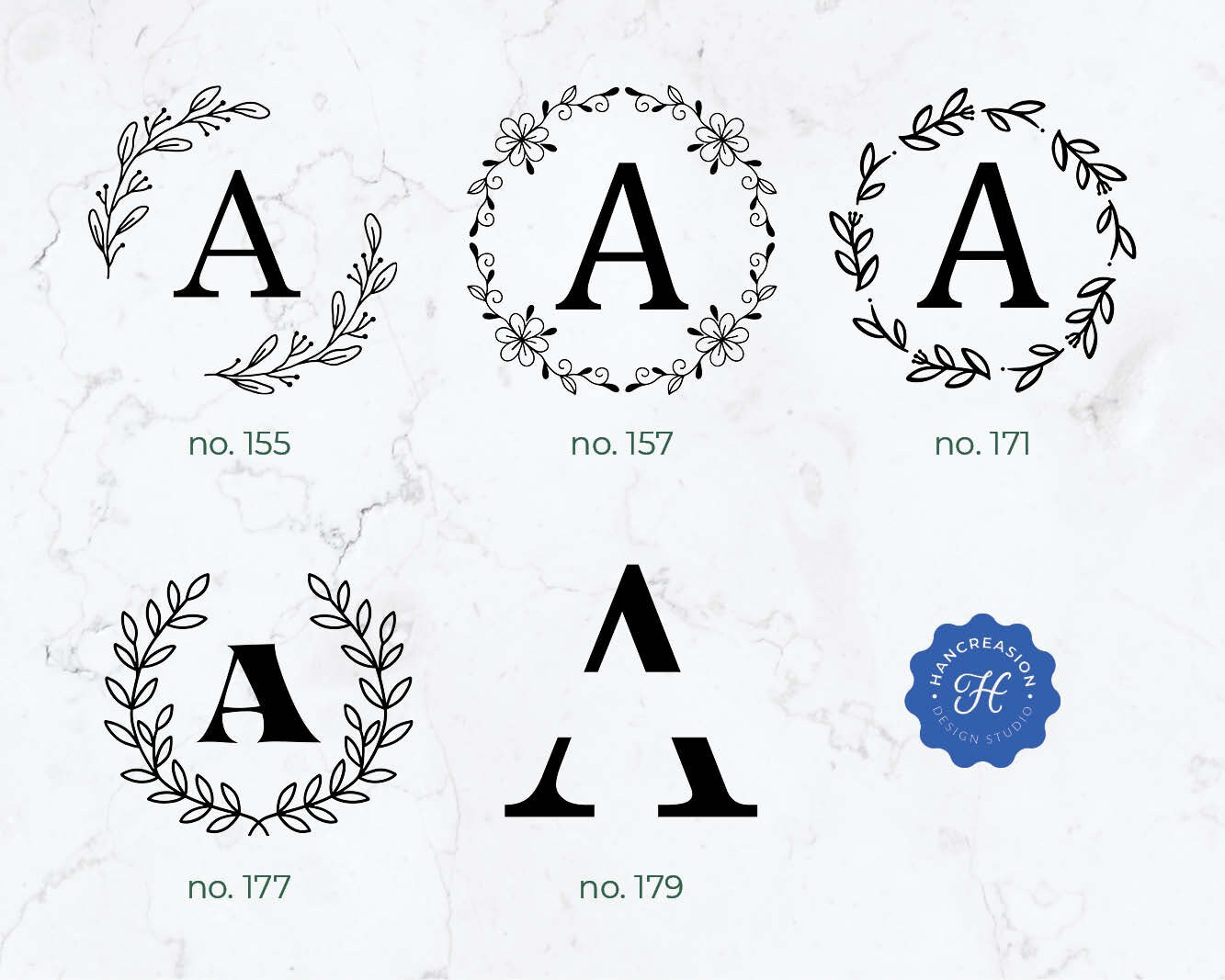 Monogram SVG Bundle, Last Name Svg, Initial Monogram, Flourish Alphabet ...