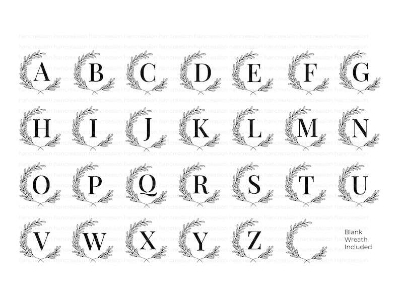 Monogram SVG Bundle Last Name Svg Initial Monogram Flourish - Etsy ...