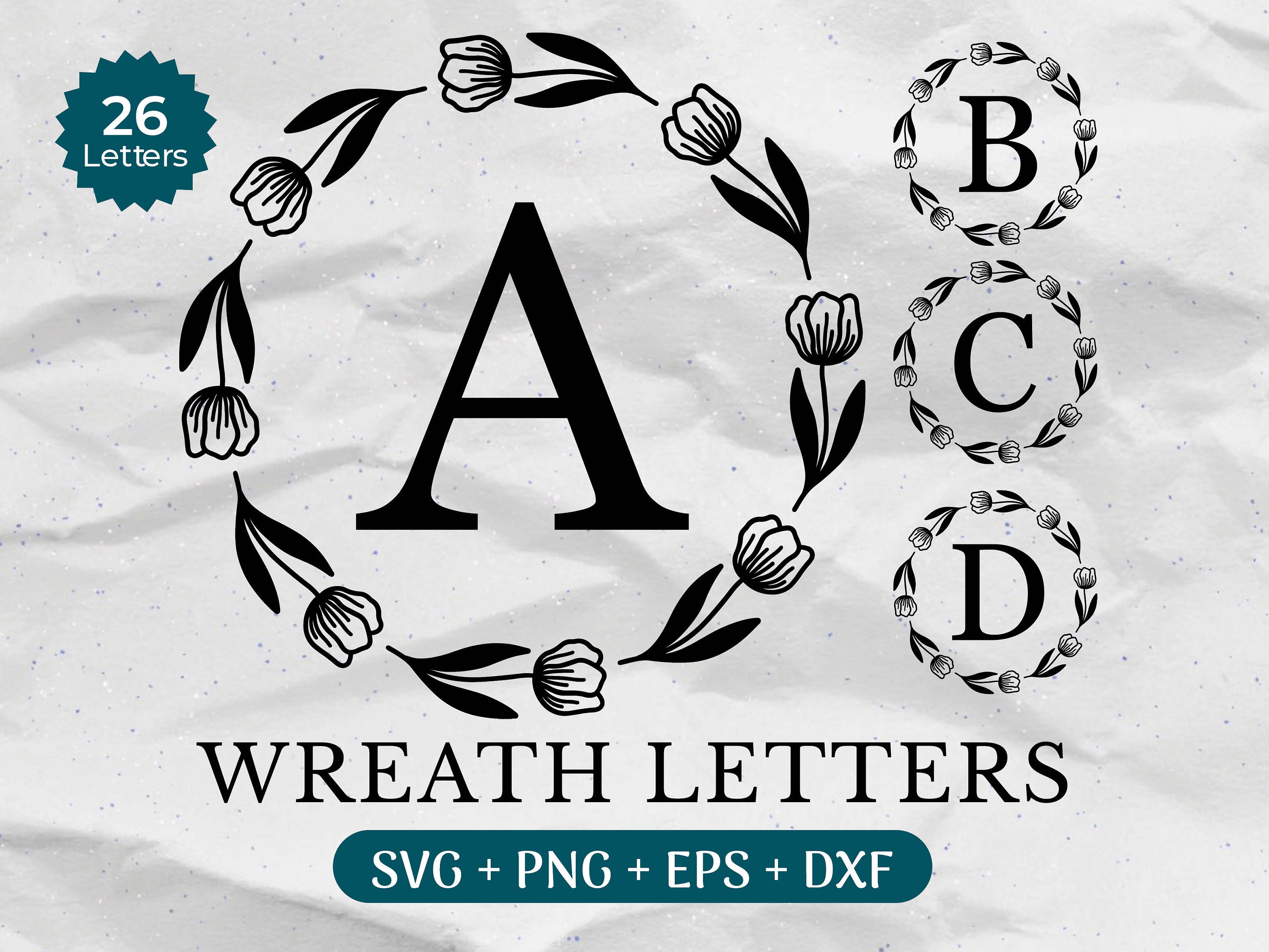 Monogram SVG Bundle Last Name Svg Initial Monogram Svg - Etsy
