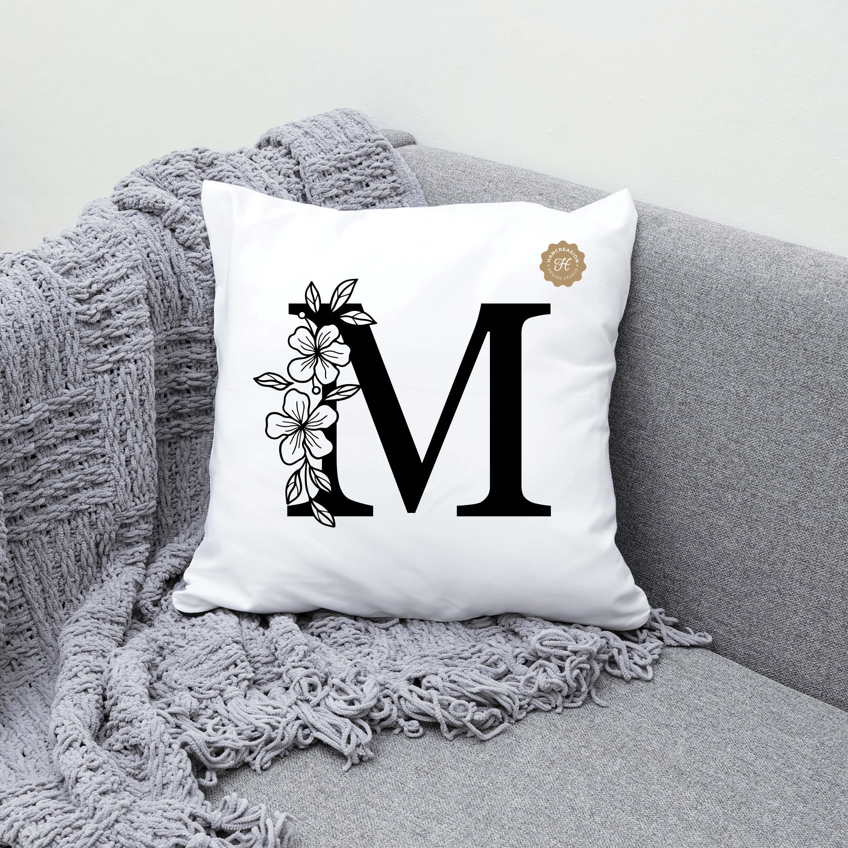 Alfabeto floral SVG apellido svg monograma inicial svg - Etsy México