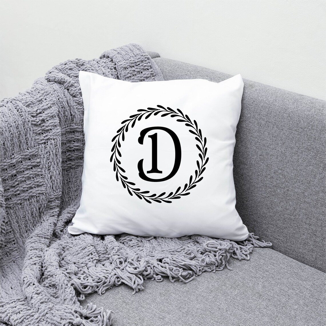 Wreath Letters SVG Bundle, Wreath Monogram Svg, Initial Monogram Svg ...