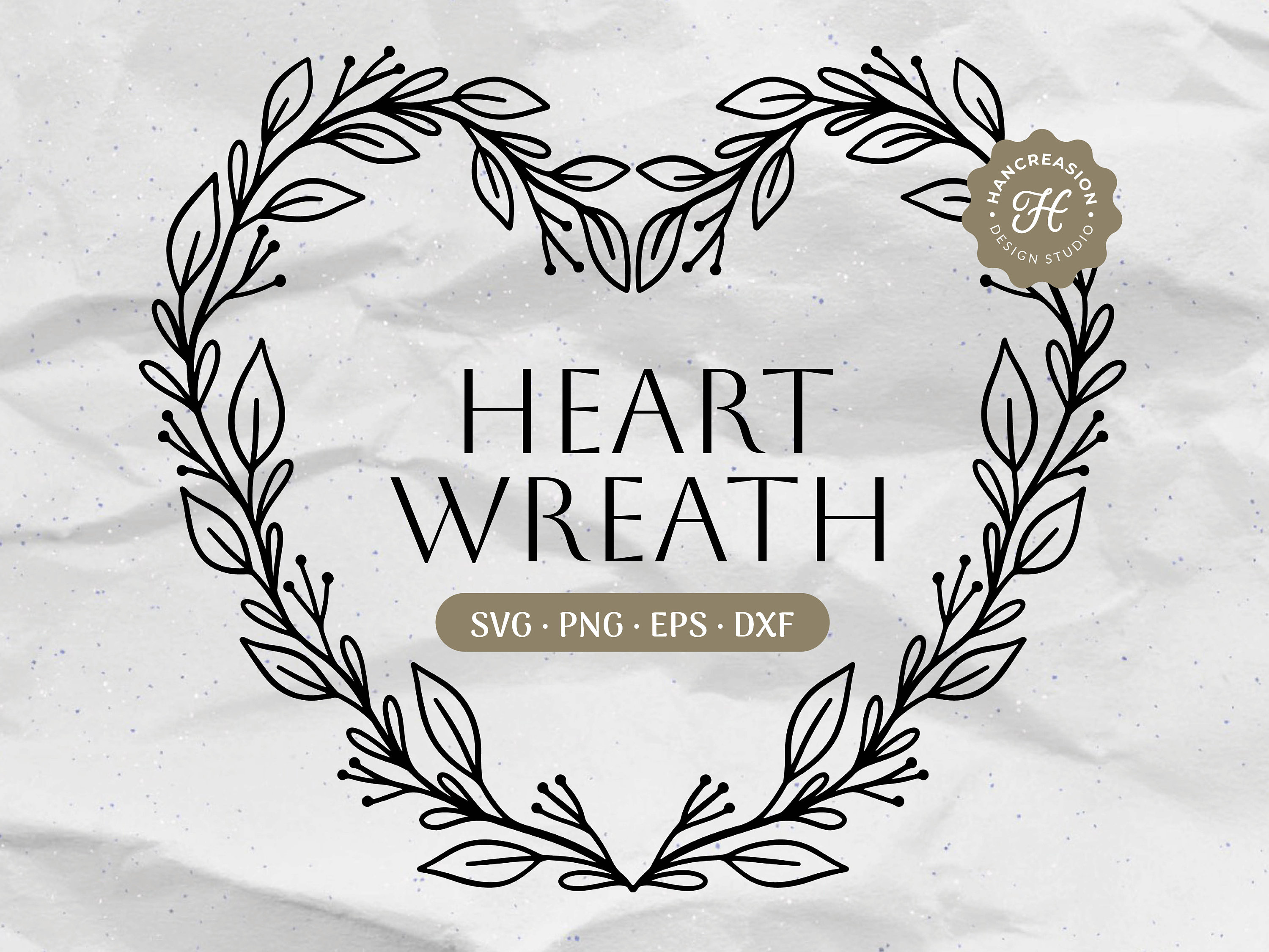 Heart Wreath Svg Wreath Svg Flourish Svg Border Svg - Etsy