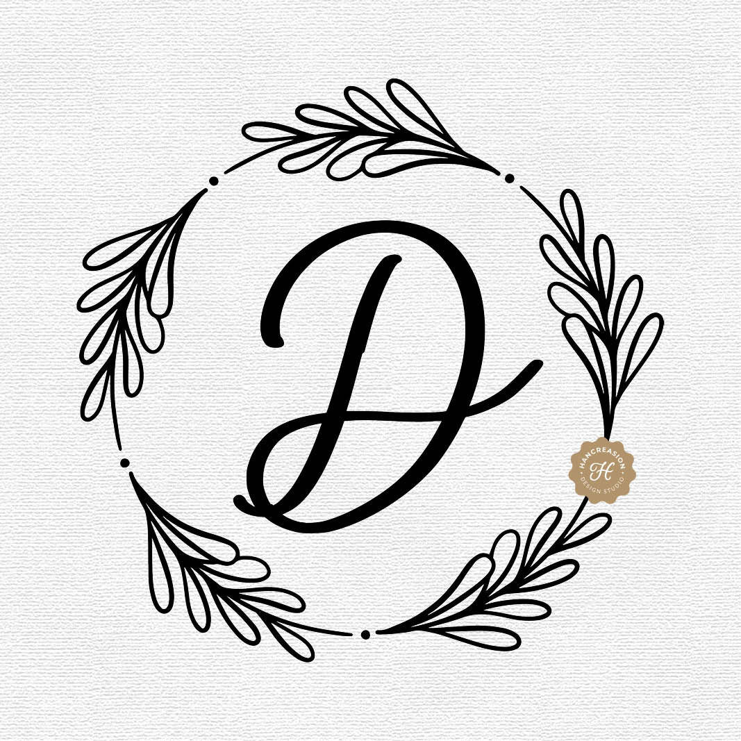 Monogram SVG Bundle, Last Name Svg, Initial Monogram Svg, Flourish ...