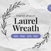 Laurel Wreath Svg, Hand Drawn Floral Wreath SVG, Flower Border Clipart ...