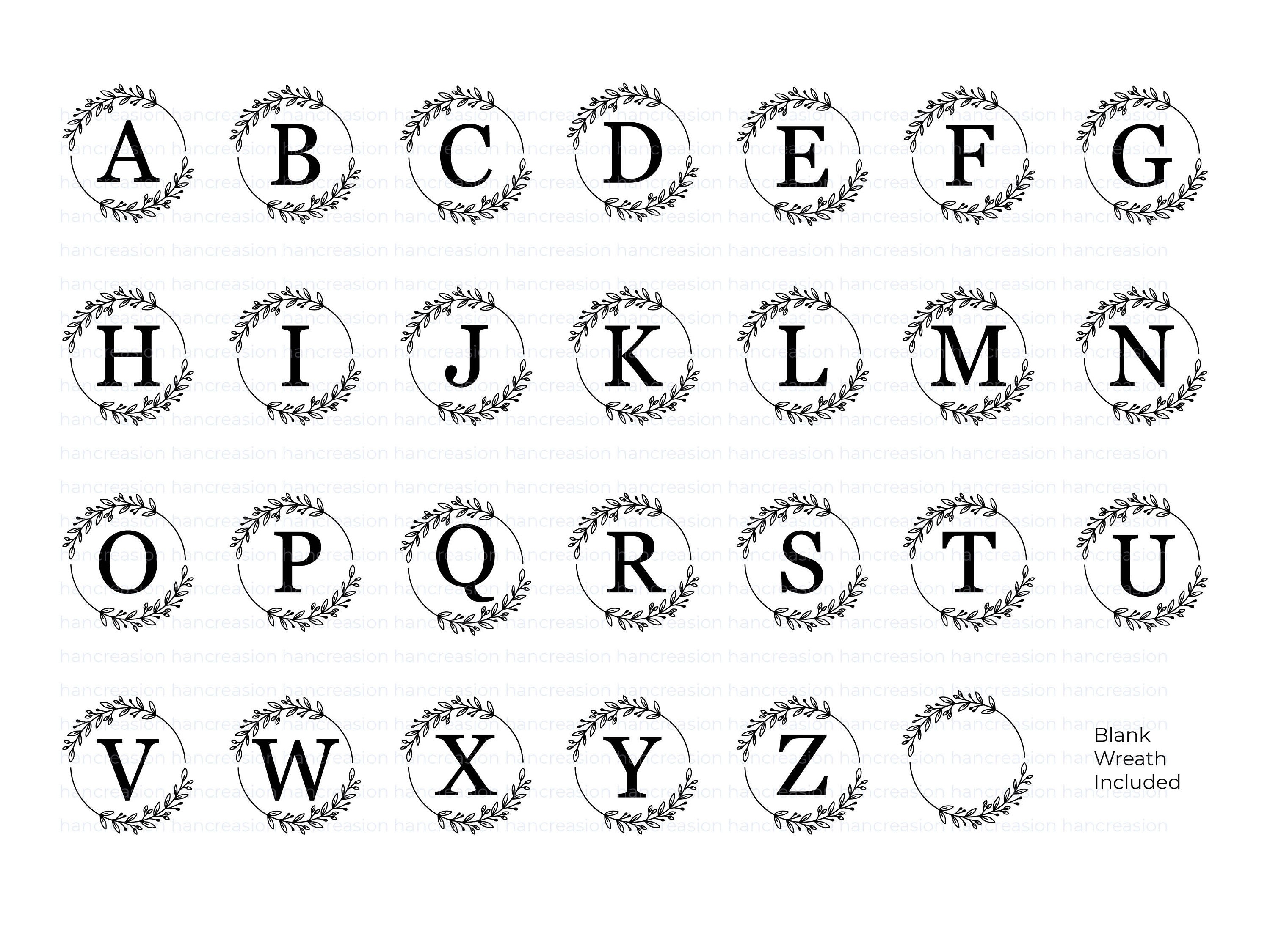 Monogram SVG Bundle Last Name Svg Initial Monogram Flourish - Etsy ...