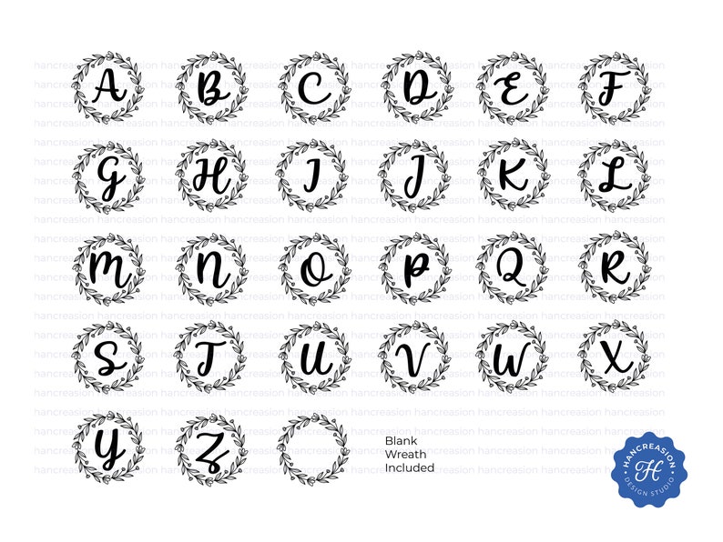 Monogram SVG Bundle Last Name Svg Initial Monogram Svg - Etsy