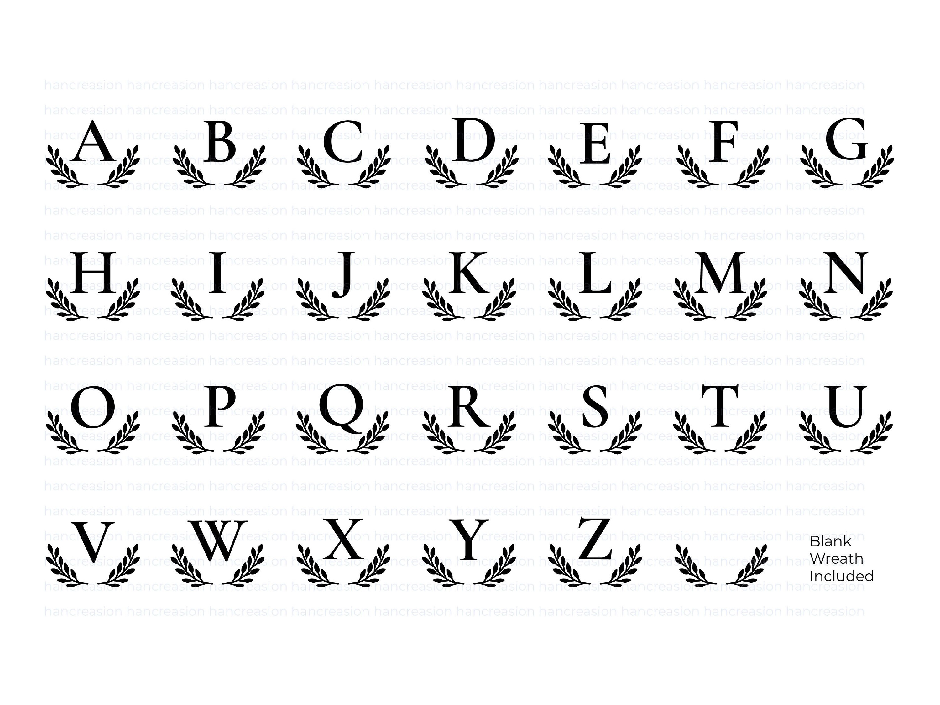 Monogram SVG Bundle, Last Name Svg, Initial Monogram Svg, Flourish ...