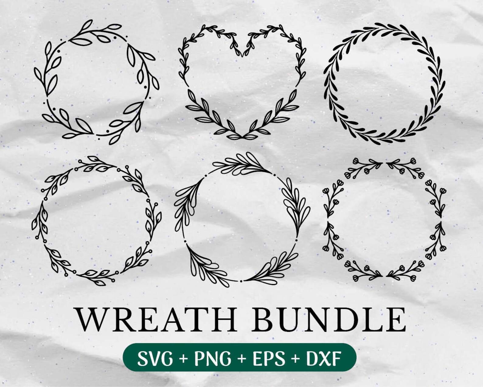 Wreath SVG Bundle Floral Wreath Svg Laurel Wreath PNG - Etsy