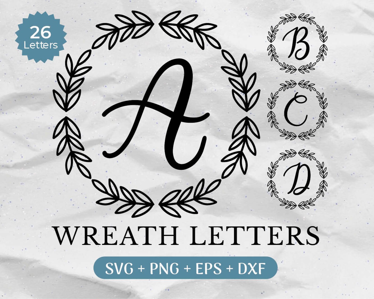 Monogram SVG Bundle, Last Name Svg, Initial Monogram Svg, Flourish ...