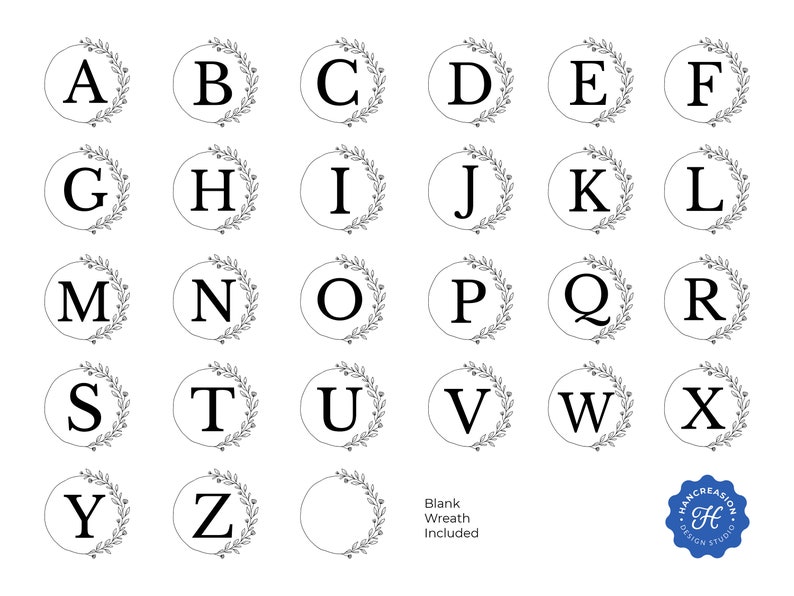 Monogram SVG Bundle Last Name Svg Initial Monogram Svg - Etsy