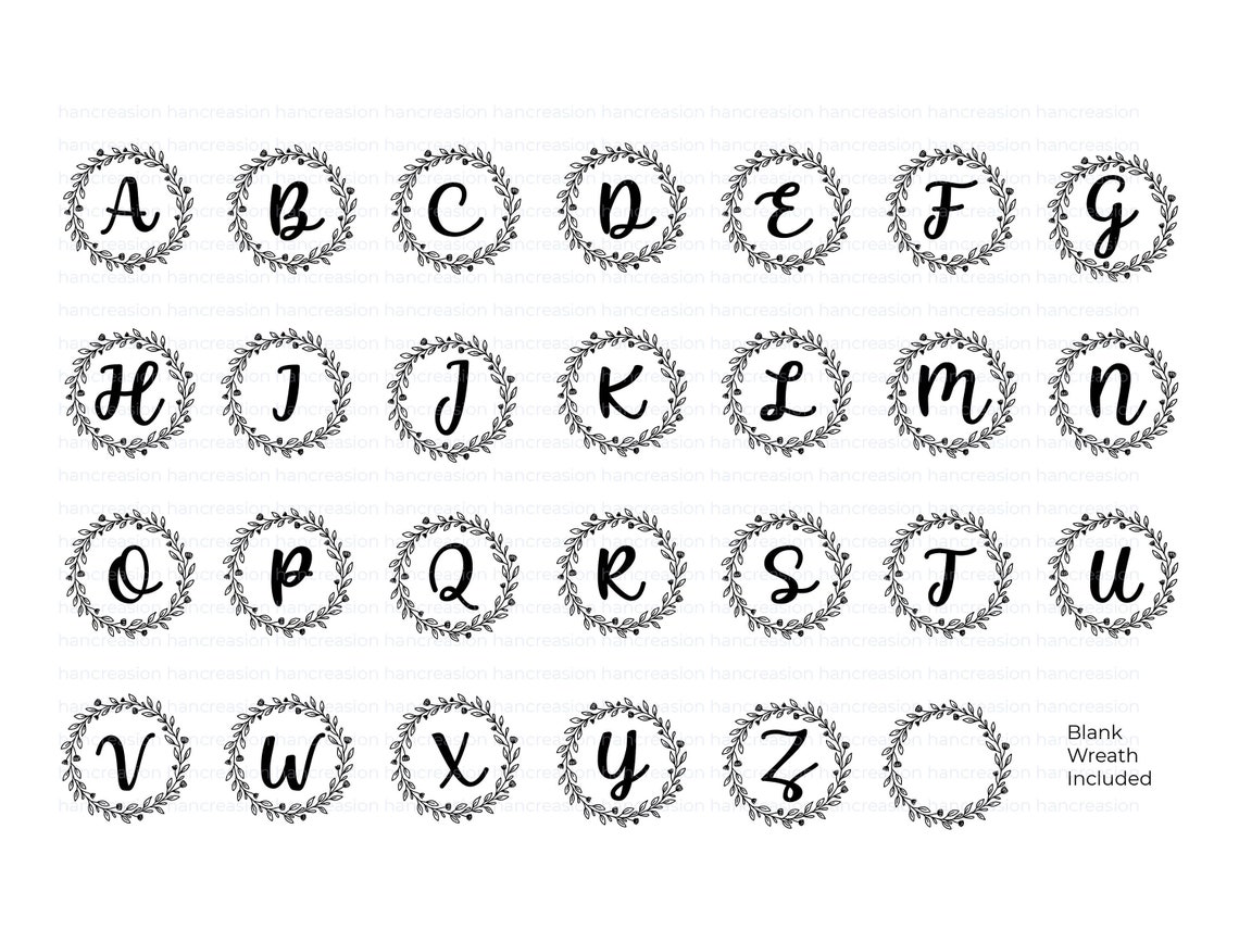 Monogram SVG Bundle Last Name Svg Initial Monogram Svg - Etsy