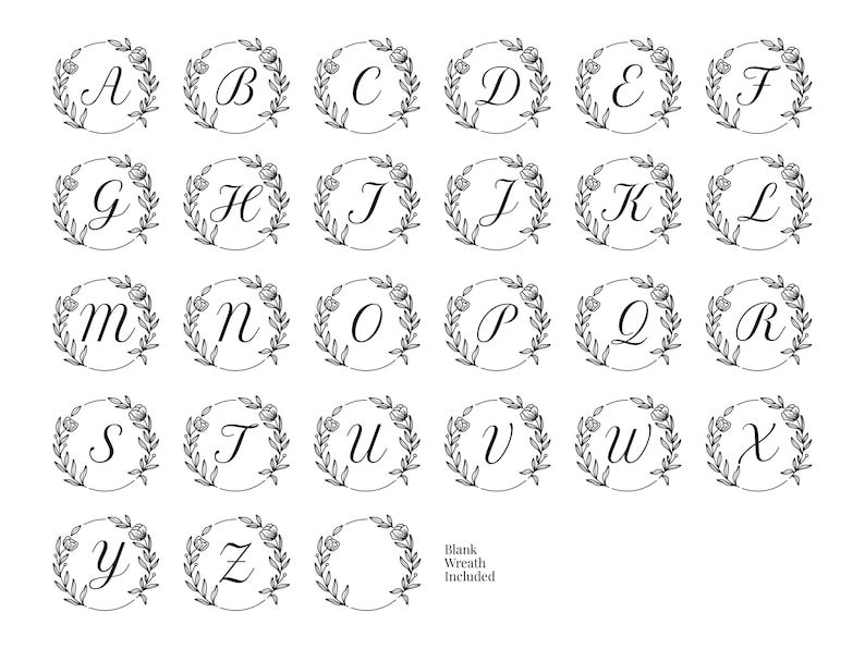 Monogram SVG Bundle, Last Name Svg, Initial Monogram Svg, Flourish ...