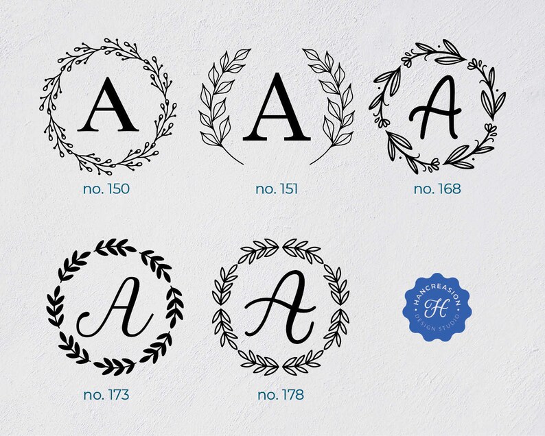 Monogram SVG Bundle Last Name Svg Initial Monogram Svg - Etsy