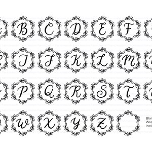 Monogram SVG Bundle, Last Name Svg, Initial Monogram, Ivy Alphabet ...