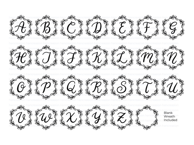 Monogram SVG Bundle Last Name Svg Initial Monogram Ivy - Etsy