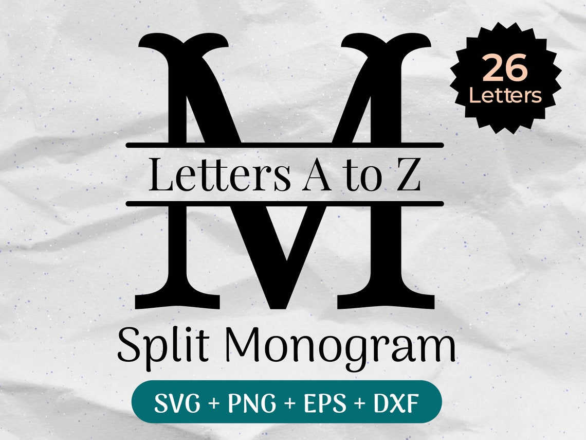 Split Monogram SVG Bundle Spilt Letter Svg Alphabet Clipart - Etsy