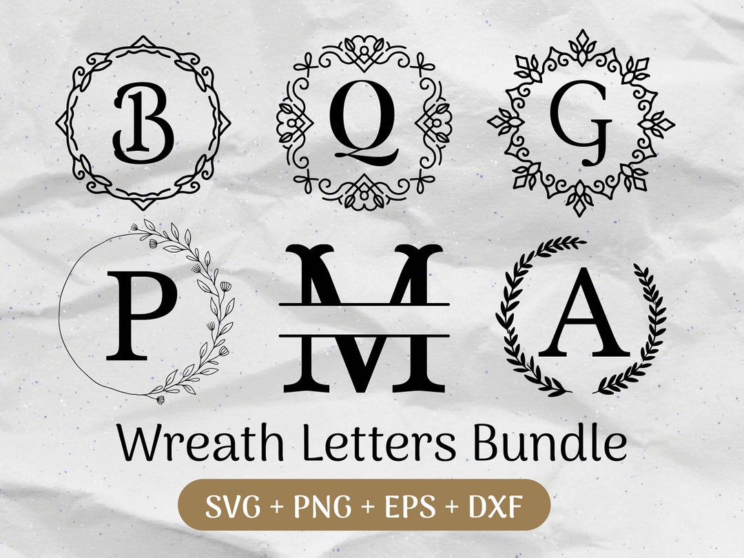 Monogram SVG Bundle, Last Name Svg, Initial Monogram Svg, Flourish ...
