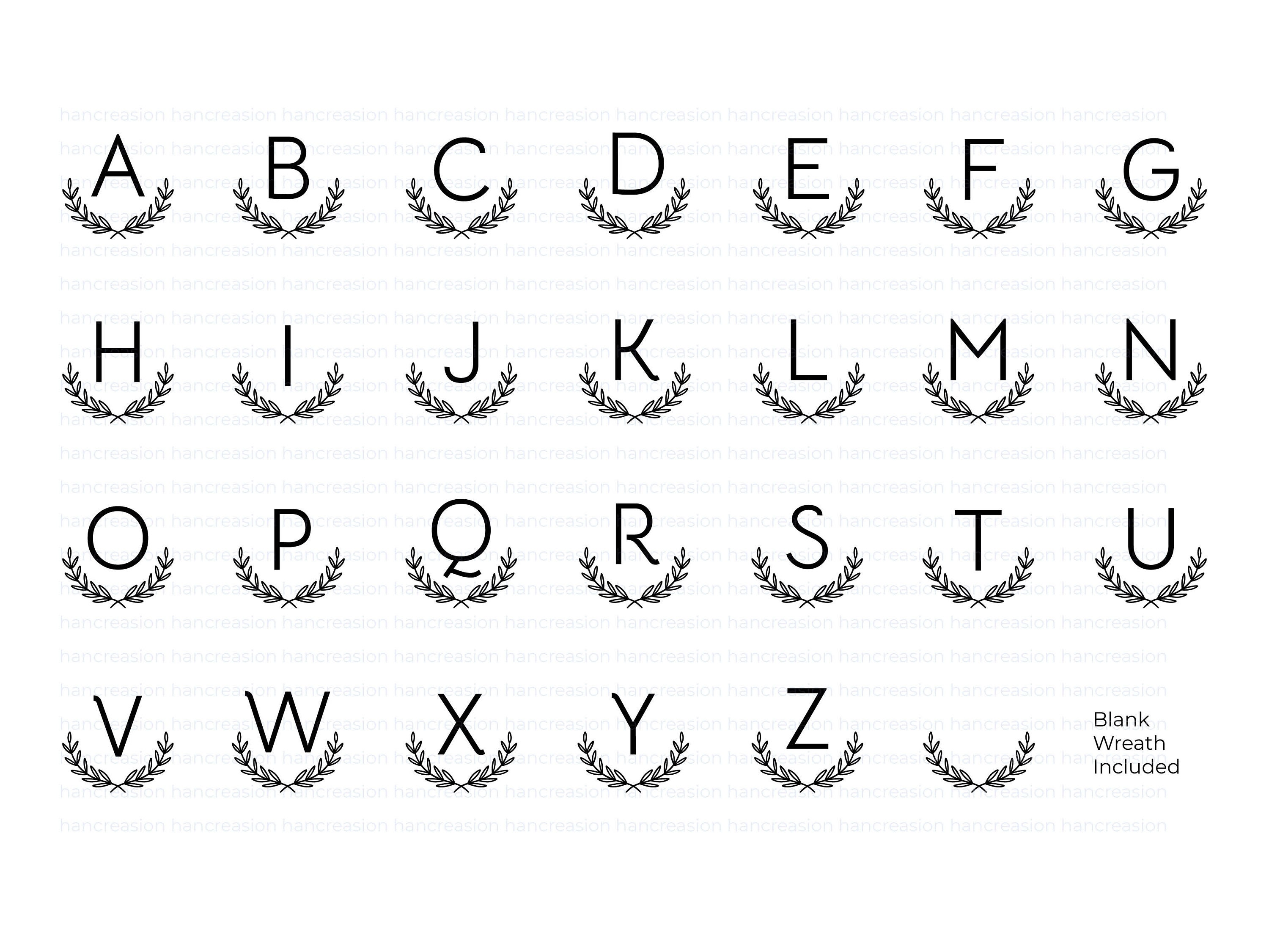 Monogram SVG Bundle Last Name Svg Initial Monogram Svg - Etsy
