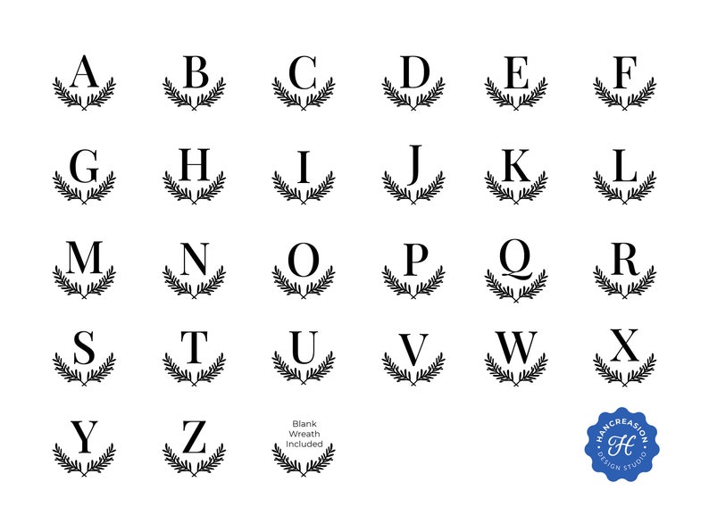 Monogram SVG Bundle, Last Name Svg, Initial Monogram Svg, Flourish ...