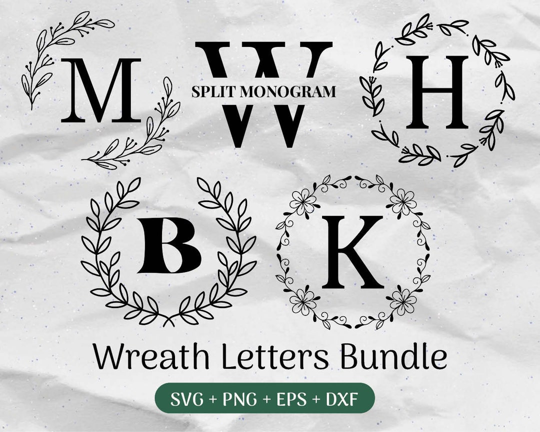 Monogram SVG Bundle, Last Name Svg, Initial Monogram, Flourish Alphabet ...