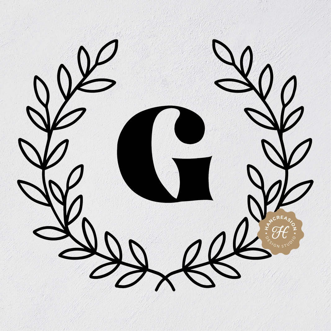 Monogram SVG Bundle Last Name Svg Initial Monogram Svg - Etsy