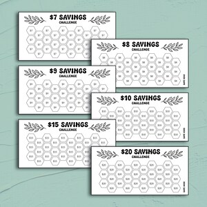 A6 Mini Savings Challenge Printable Bundle, Money Saving Challenge ...