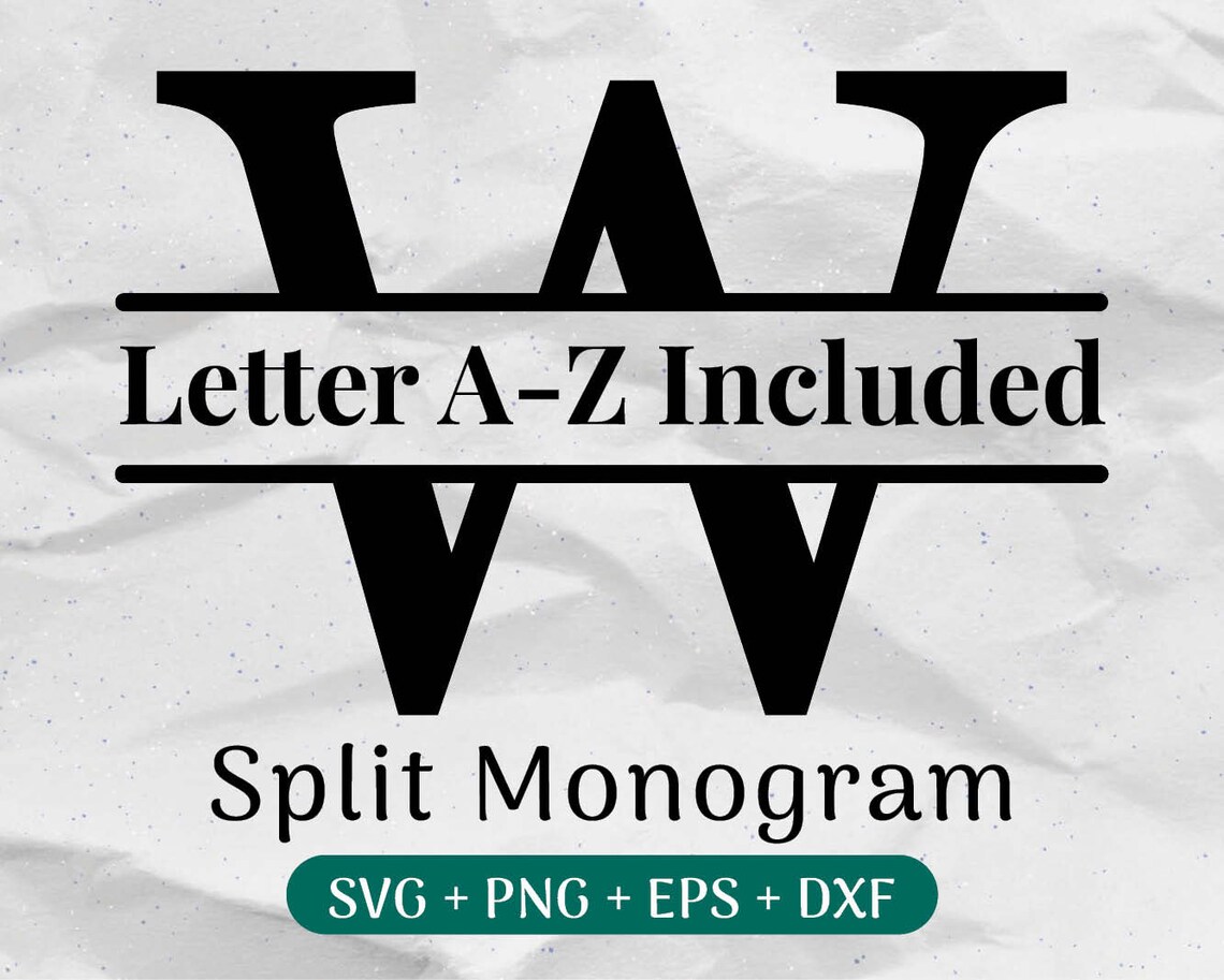 Split Monogram SVG Bundle Spilt Letter Svg Alphabet Clipart - Etsy