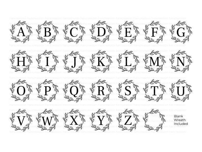 Monogram SVG Bundle Last Name Svg Initial Monogram Svg - Etsy