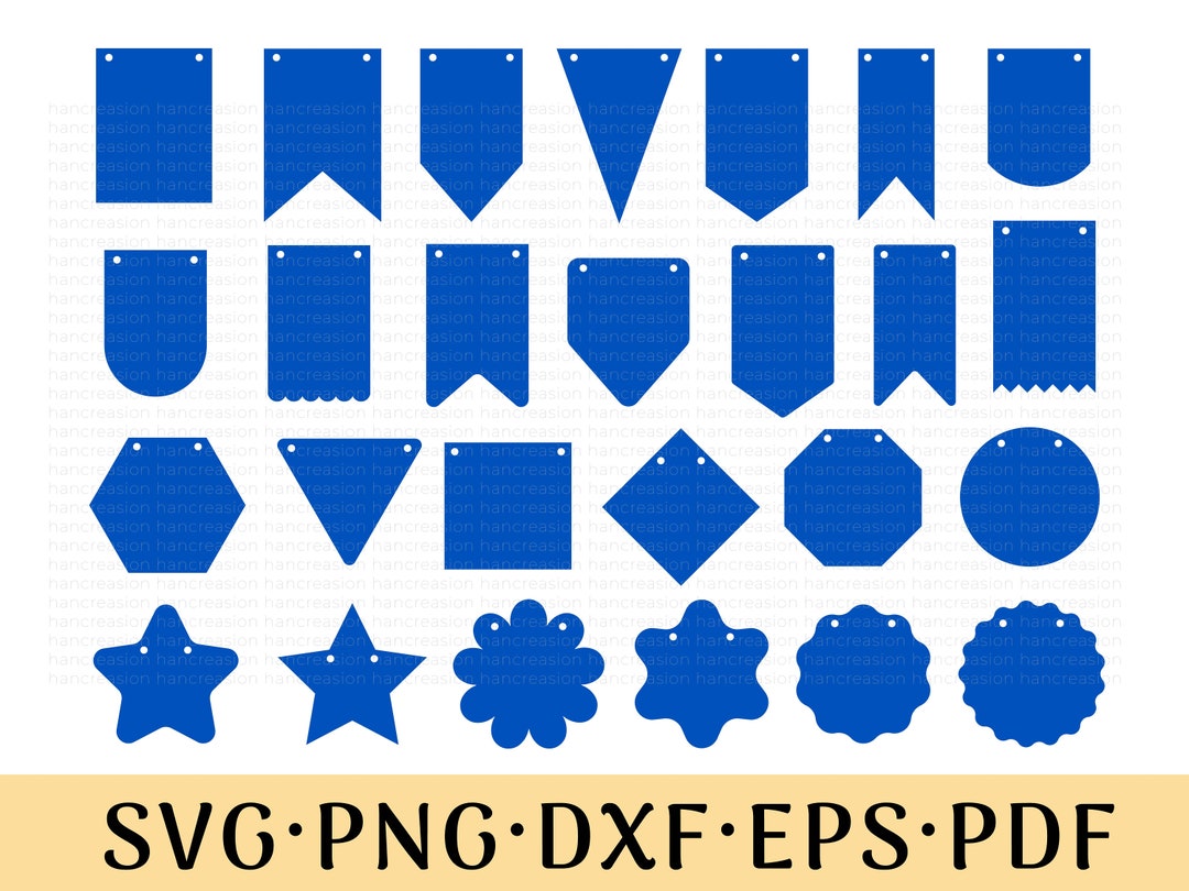 Wimpelkette SVG Bundle, Wimpeln Vorlage, Wimpeln Svg, Wimpelkette ...