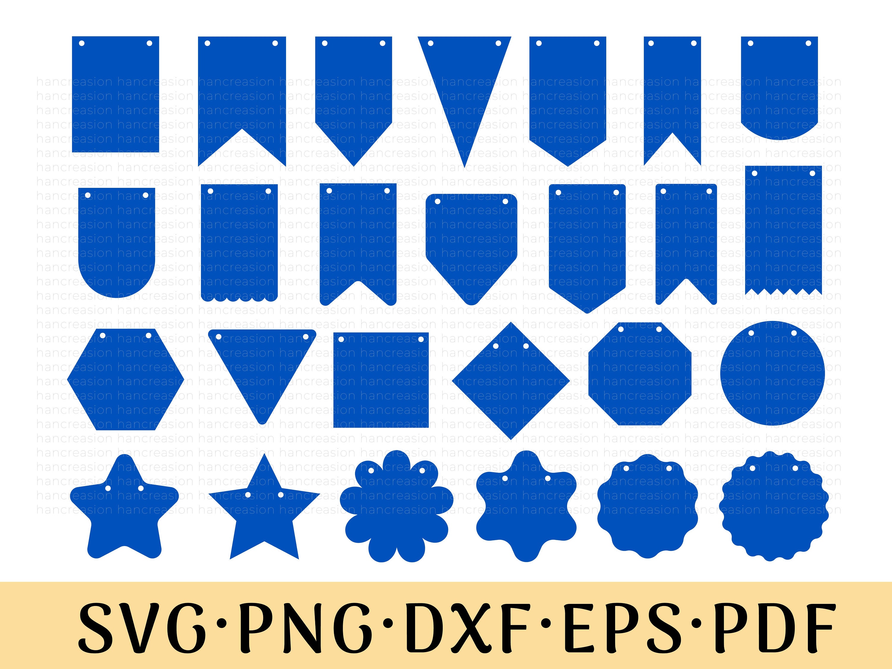 Stencil Of A Triangle Flag Banner