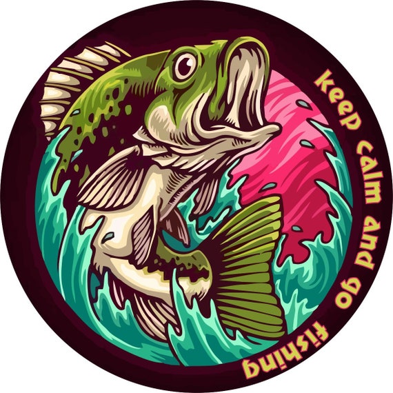 Keep Calm And Fish On Green