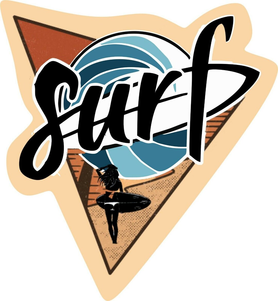 Surf Surfing Van Life Vinyl Sticker Camper Camping Skate T5 T4 T3 T25 ...