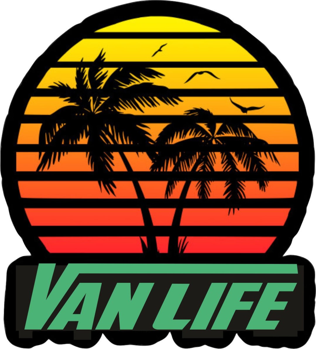 Van Life Vinyl Sticker Camper Camping Skate T5 T4 T3 T25 T1 Van Decal ...