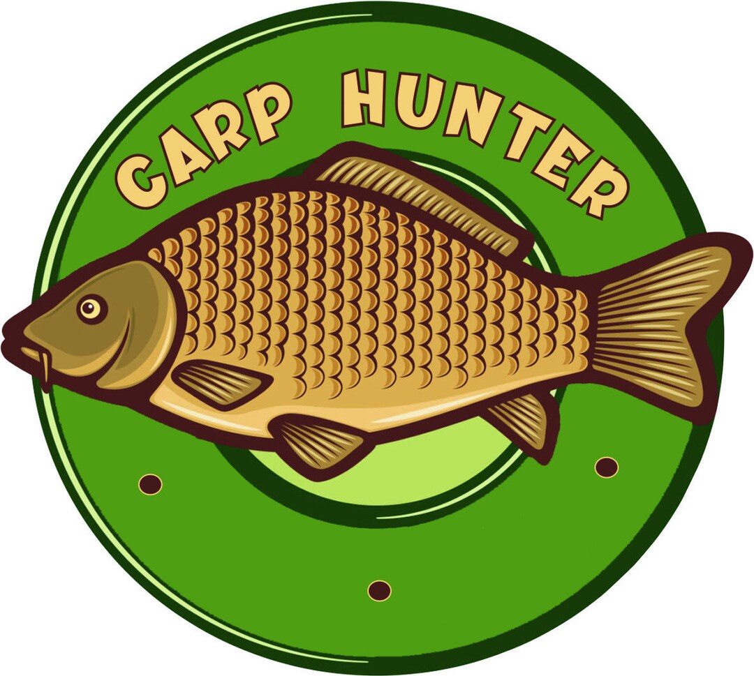 Carp Hunter Fishing Car Window Bumper Laptop Sticker Vinyl Decal ...