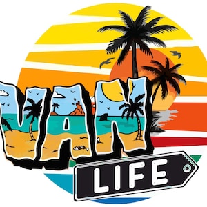 Van Life Vinyl Sticker Camper Camping Skate T5 T4 T3 T25 T1 Van Decal ...