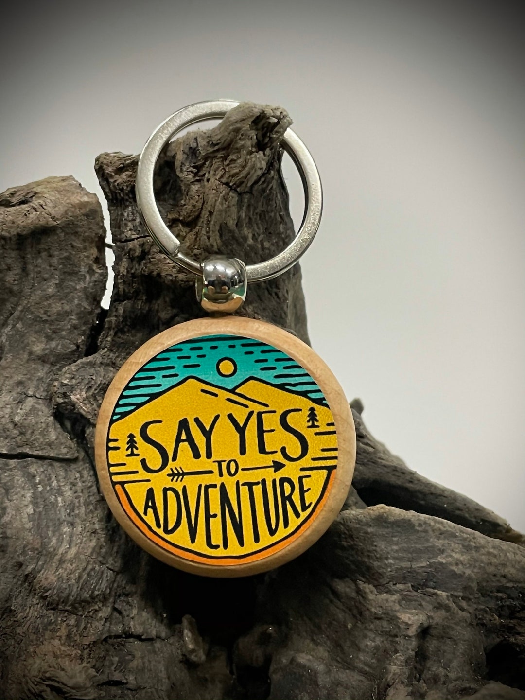 Yes to Adventure Wooden Keyring Camper Camping Fob T4 T5 T25 T1 T2 One ...