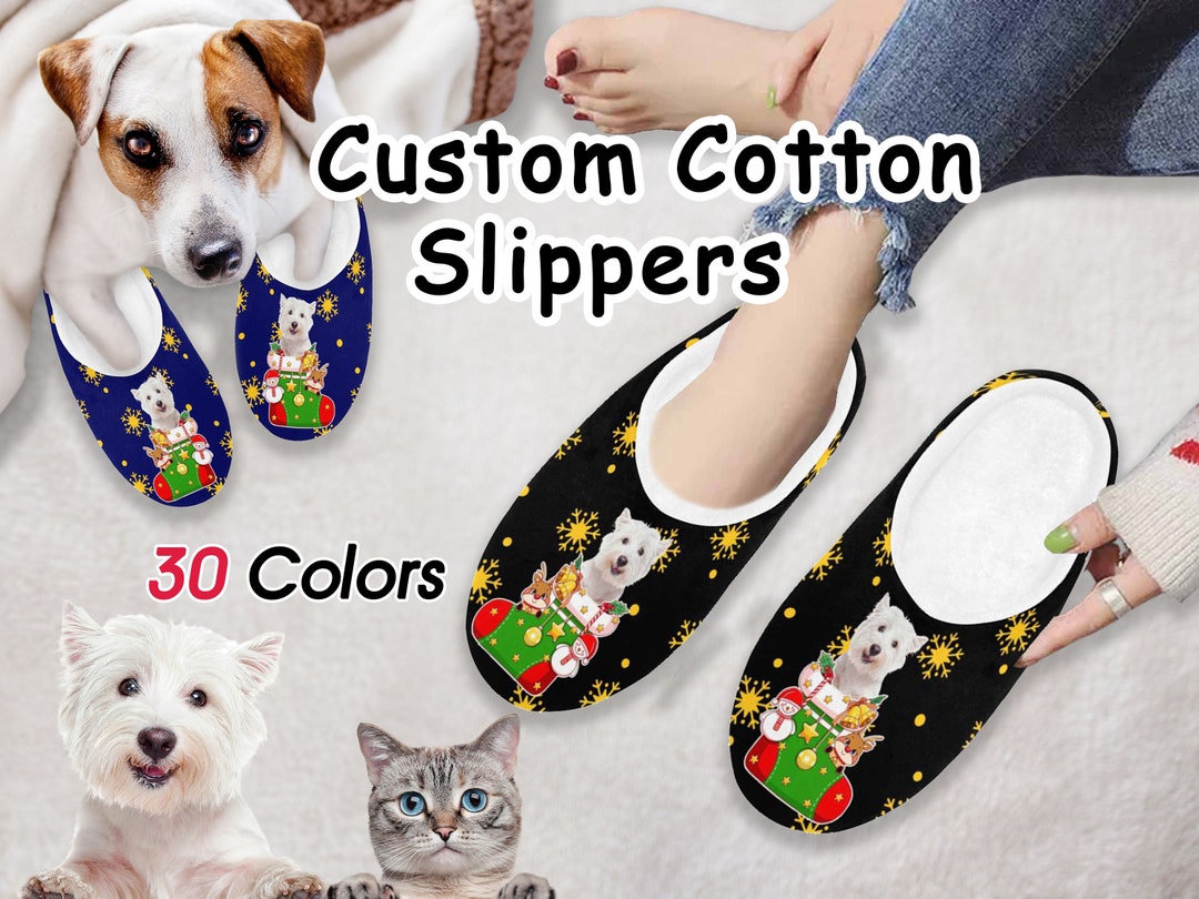 Custom Slippers With Photo, Personalized Pet Slippers, Personalized ...