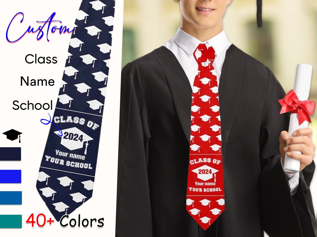 Personalized Graduation Tie With Name,custom Name Necktie,custom Bowtie ...