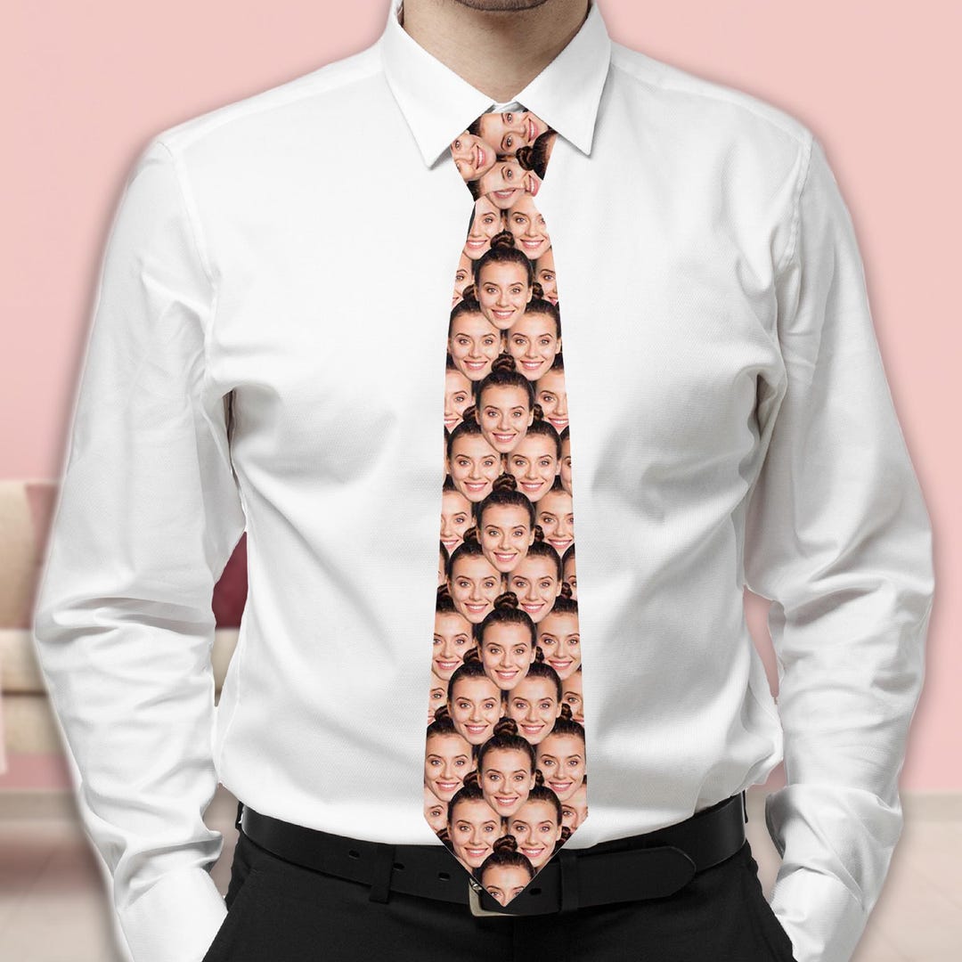 Custom Face Necktie, Personalized Photo Tie, Anniversary Gift - Etsy