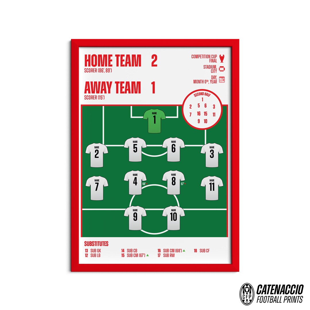 Create Your Own Match Line-up Print - Etsy