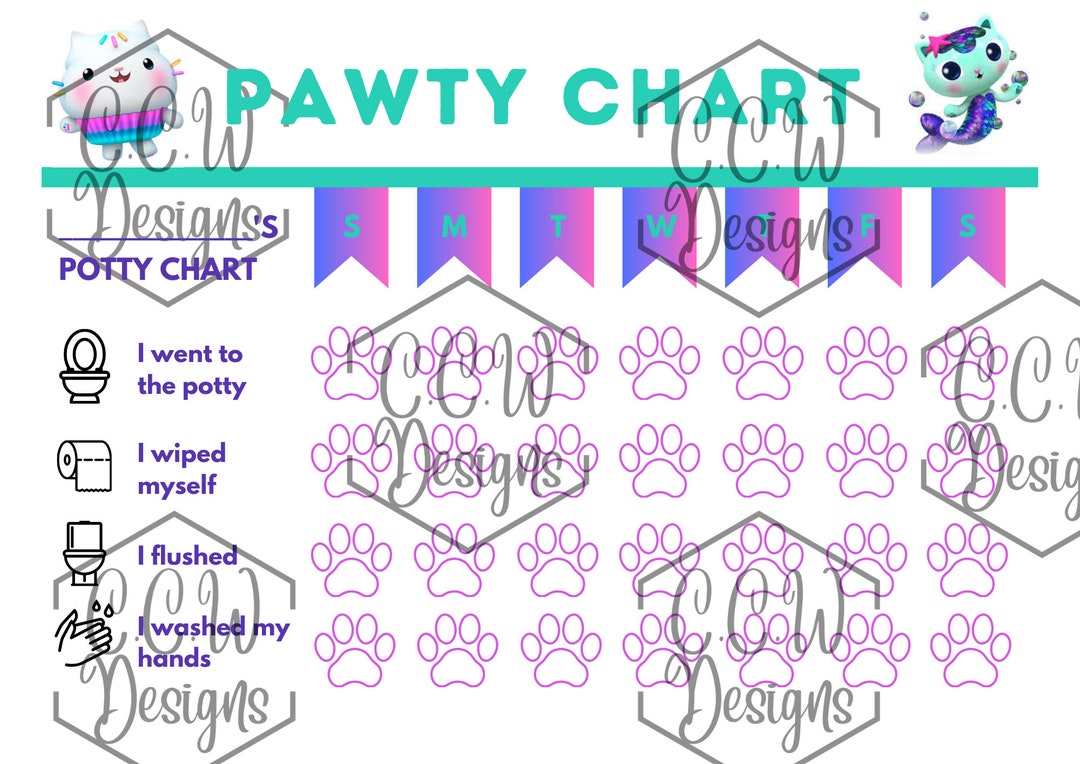 Gabby's Dollhouse Potty Chart - Etsy Portugal