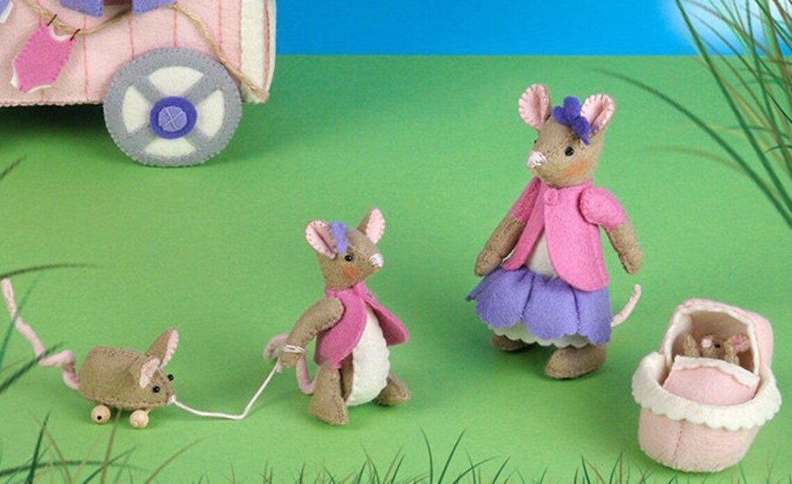 PDF Pattern Family Mouse Mother, Daughter and Baby - Instant Download ...