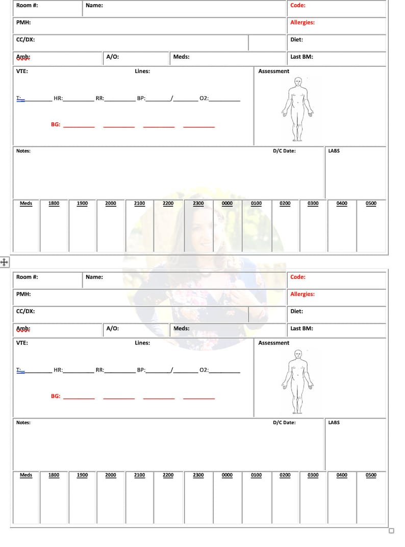Night Shift Report Sheet (1800) - Etsy