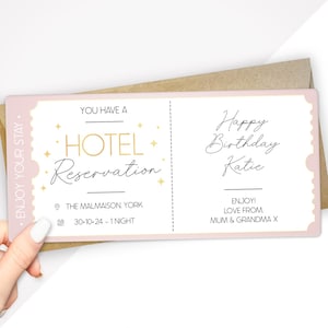Personalised Surprise Hotel Stay Gift Voucher | Weekend Getaway Ticket ...