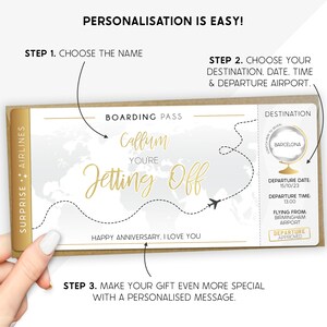 Personalised Boarding Pass Scratch Card Surprise Birthday, Anniversary ...