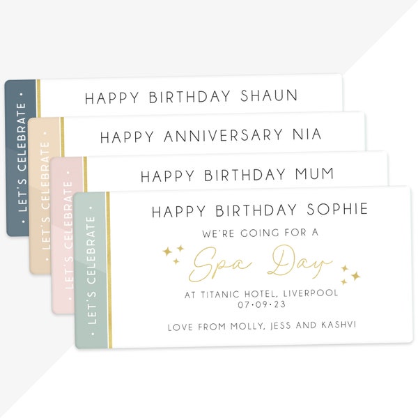 Personalised Spa Ticket - Etsy UK