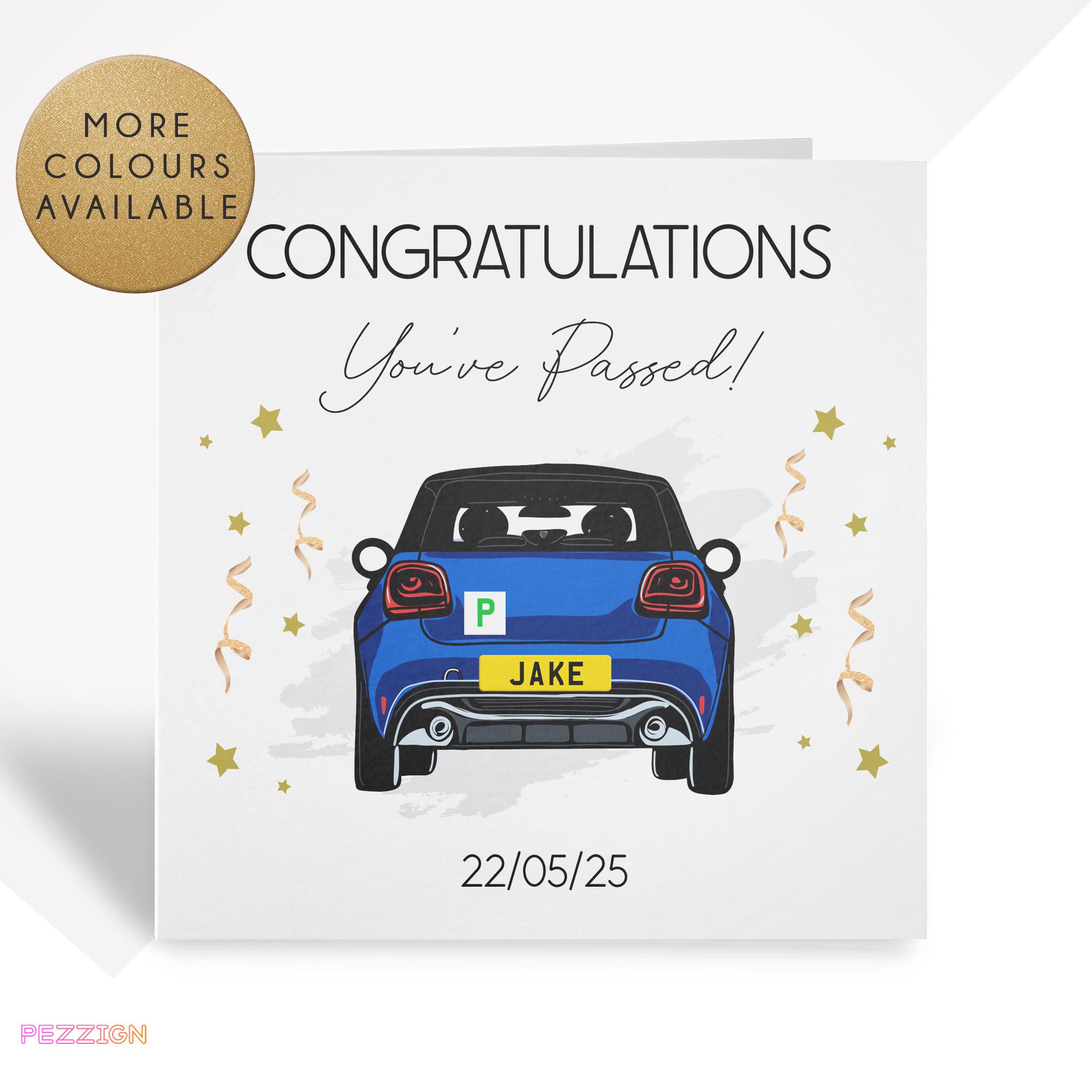 Personalised Congratulations Driving Test Greetings Card - Passed ...