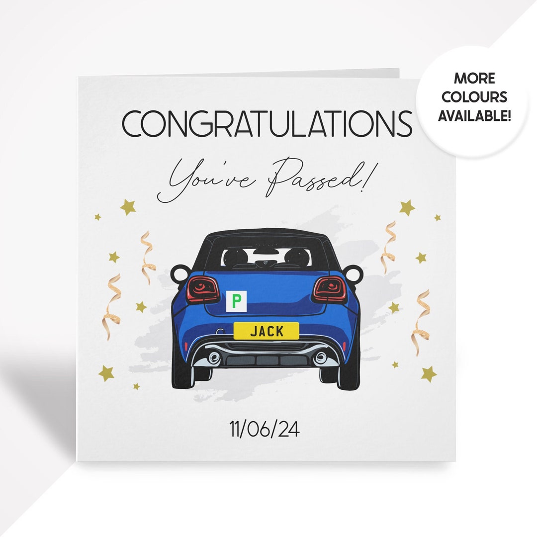 Personalised Congratulations Driving Test Greetings Card - Passed ...