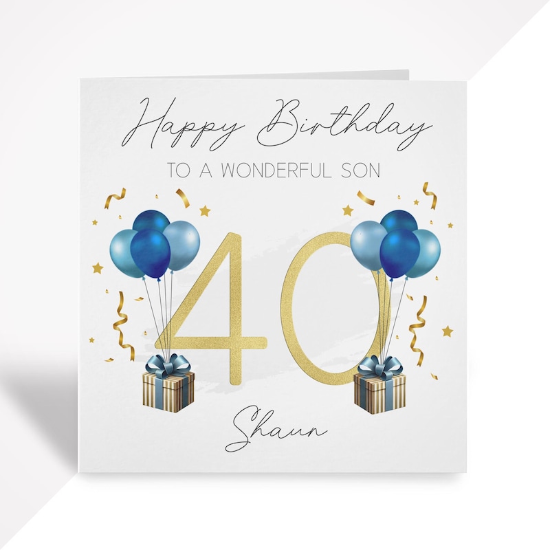 Son 40th Birthday Card - Etsy UK