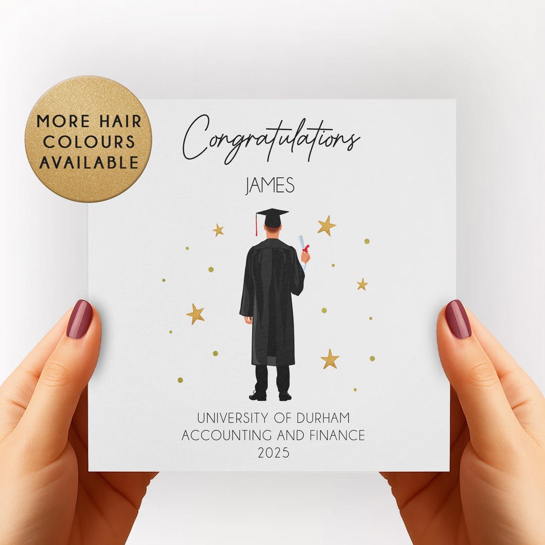 Personalised Graduation Card 2025 - Custom Congratulations Card for Him ...